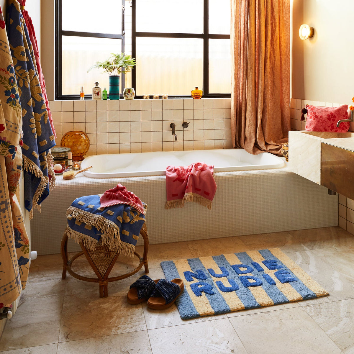 Ira Nudie Rudie Bath Mat - Blue Jean – Mr-and-Dac